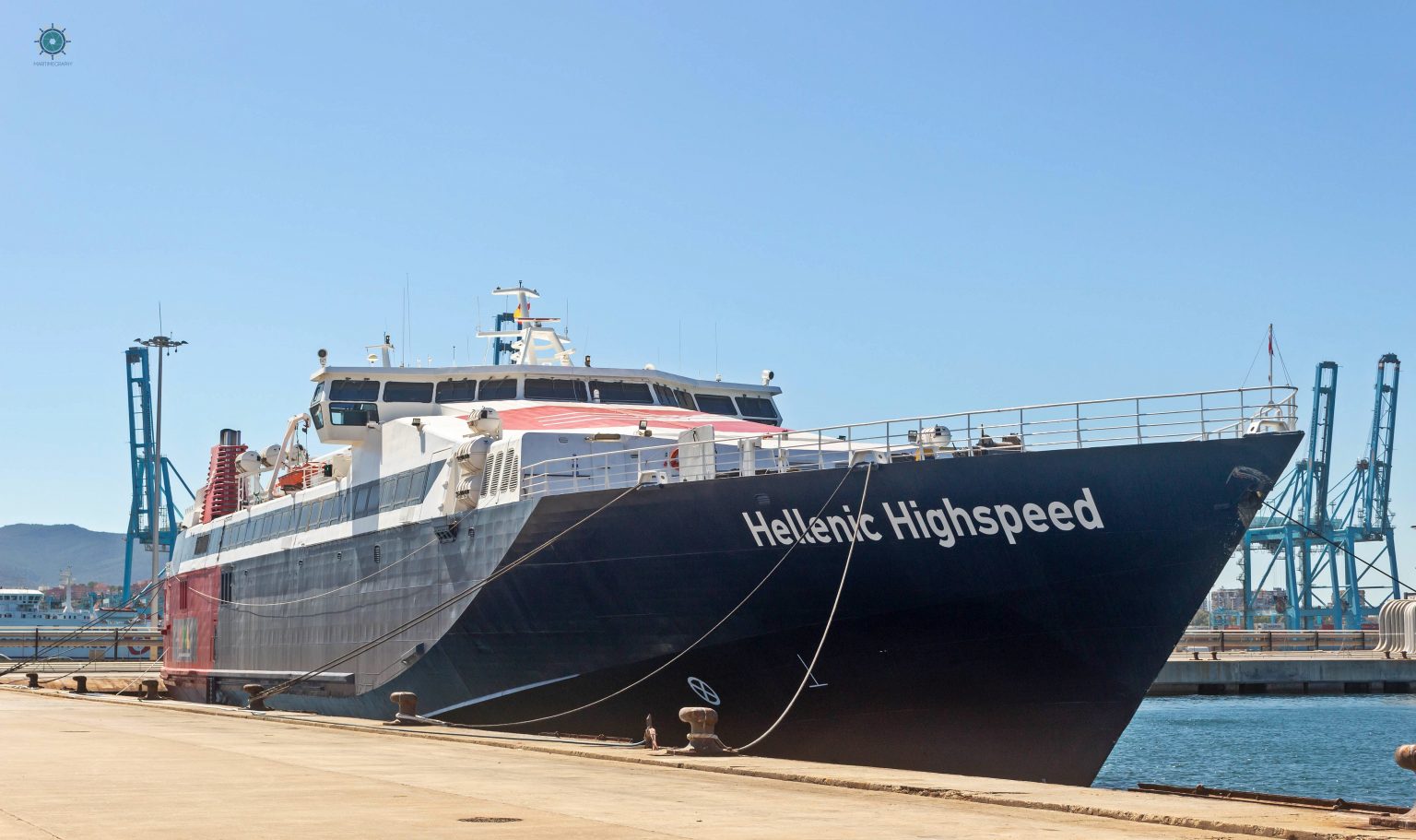 El HSC «Hellenic Highspeed» fletado por AML ya se encuentra en el Estrecho – FERRYBALEAR